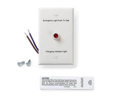 PRT00131 Bodine Two-Wire Indicator Light/Test Switch on Wall-Plate | 2W-ITS