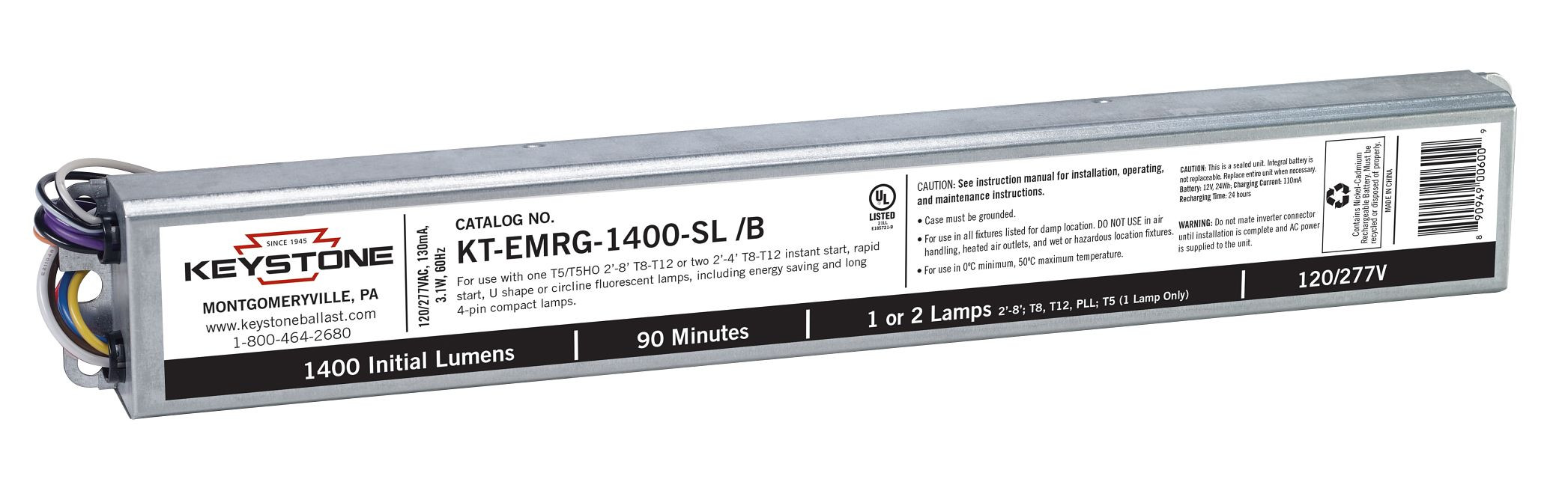 KT-EMRG-1400-SL /B Keystone Emergency Ballast | 1400L