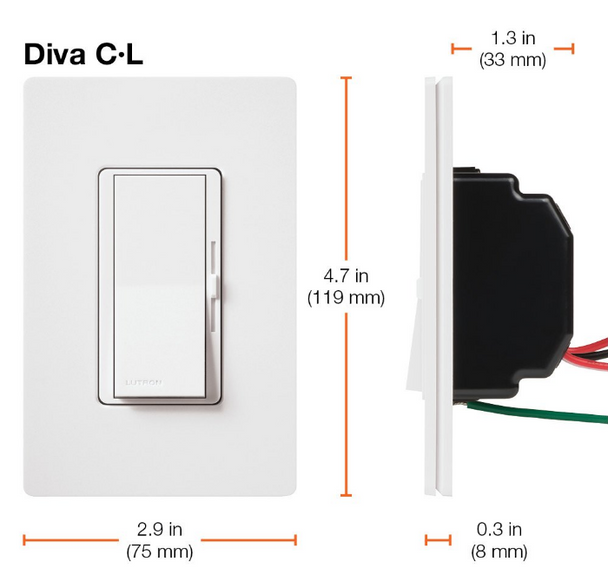 Lutron Maestro MS-Z101-WH dimmer and sesnsor