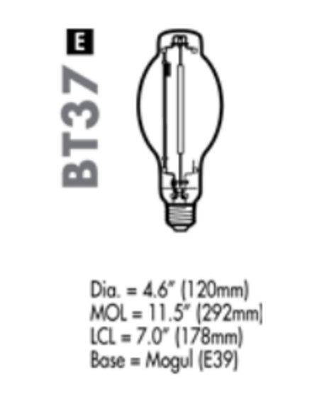 Plusrite 1000 Watt Probe Start Metal Halide Lamp