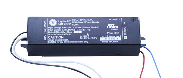 GELD18DMV350PU GE Lightech (66871) Constant Current LED Driver | 18W 350mA