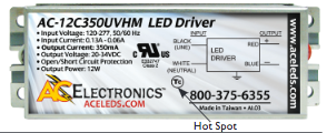 12W Constant Current LED Driver AC Electronics