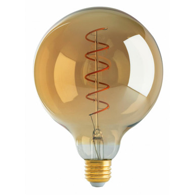SATCO 4.5G40/SPIRAL/LED/AMB/120V (S9969) LED Filament G40 Bulb | 4.5W ...