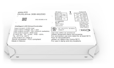 30B-M2Z0C eldoLED DUALdrive Programmable Constant Current LED Driver - 30W 2-Channel DALI-2 ...