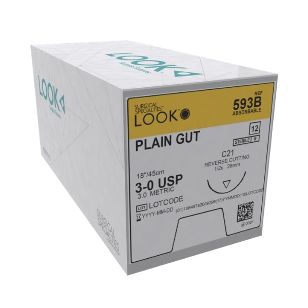 Sutures. Chromic Gut. 563B 5-0 18" C-17 3/8 Circle 12mm 12/Pk - Dental ...
