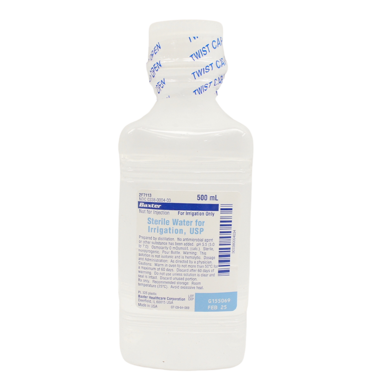 Baxter Sterile Water for Irrigation - steam-sterilized hypotonic ...