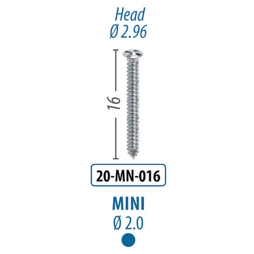 Screws and Tacks 2.0 mm x 16 mm, Mini Screw - Dental Wholesale Direct