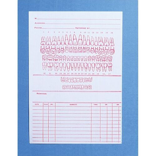 Record Cards 5" x 7" #200A, 100/Pkg. - Dental Wholesale Direct