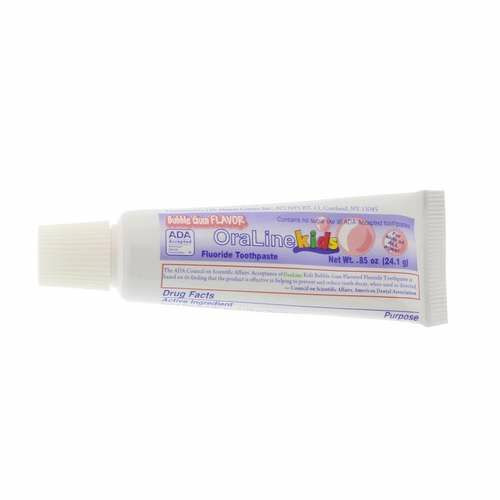 OraLine Fluoride Toothpaste Bubble Gum, 0.85 oz., 144/Box - Dental ...