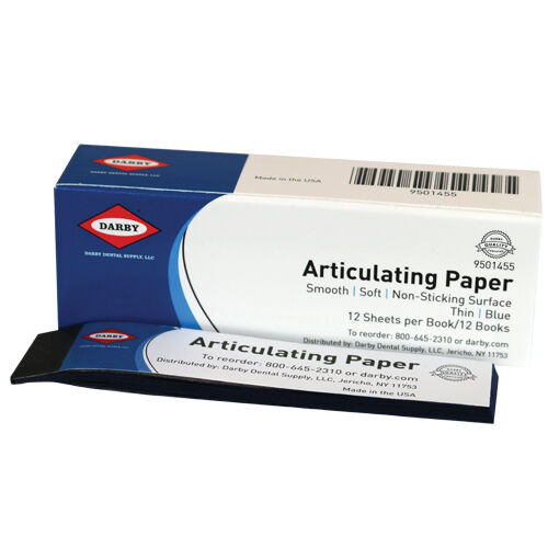 Articulating Paper Thin, 71 microns, Blue, 12Books/Box - Dental ...