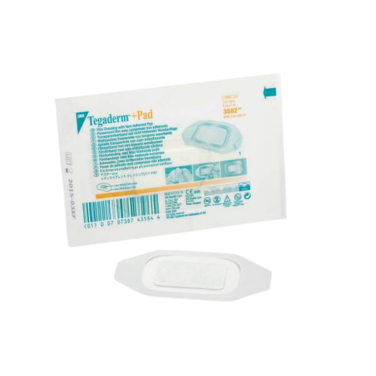 Tegaderm +Pad Film Island Dressing 2x2-3/4" Adhesive Non-Adherent Trans ...