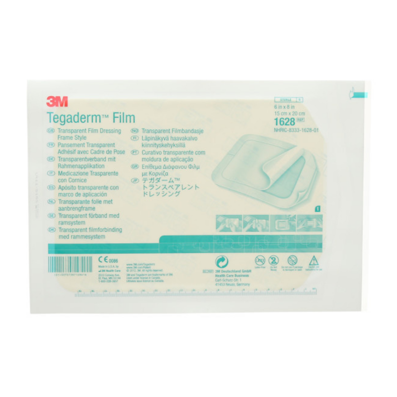 Tegaderm Film Frame Style Dressing 6x8" Sterile Adhesive Adherent ...