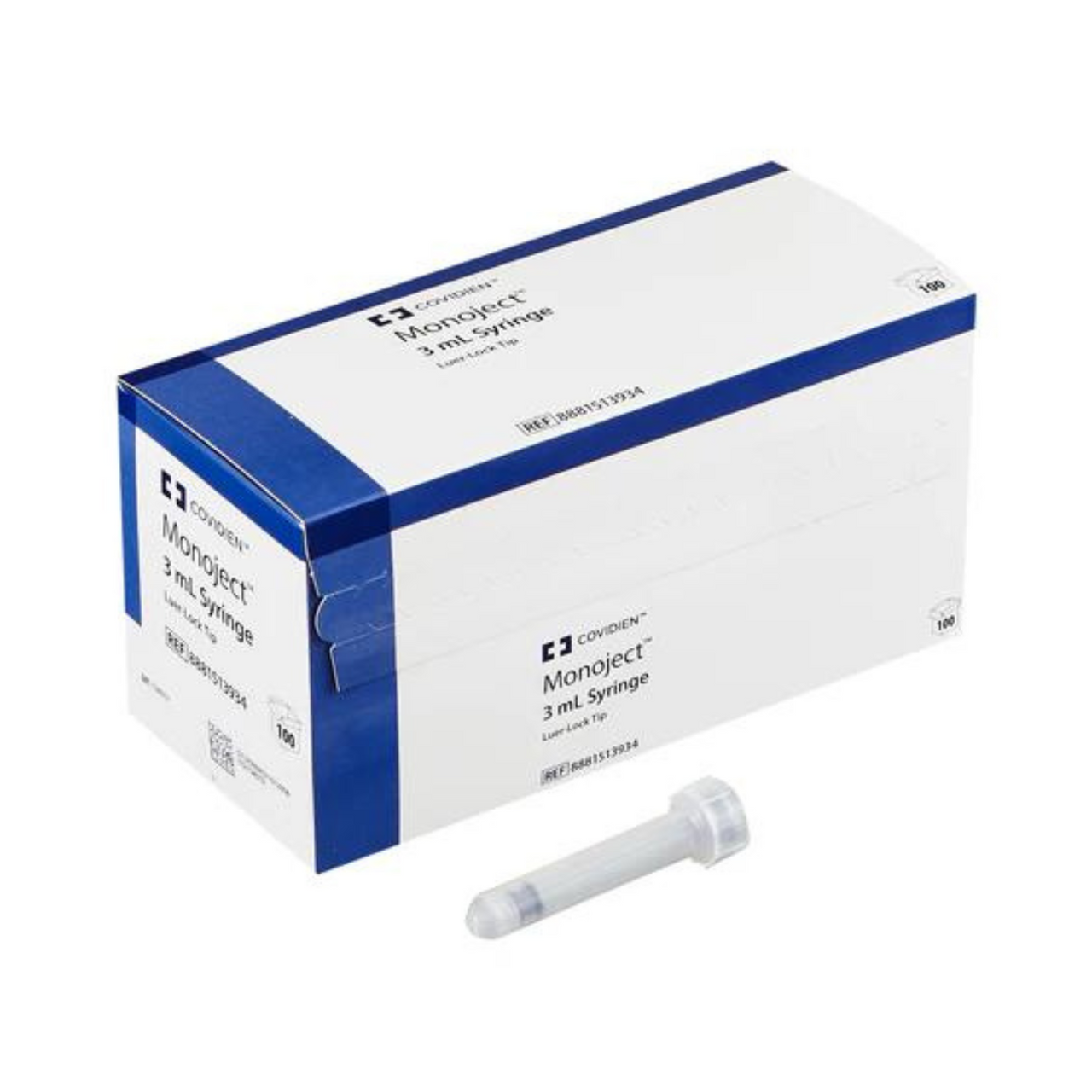 Monoject Syringe 3ml Luer Lock 100/Box