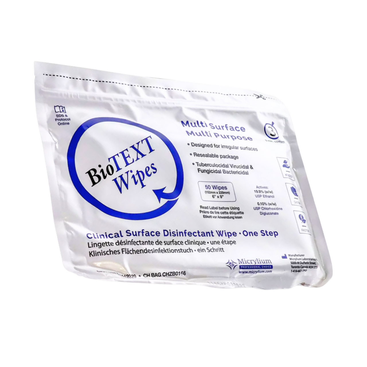BioTEXT Wipes, 50 sheets