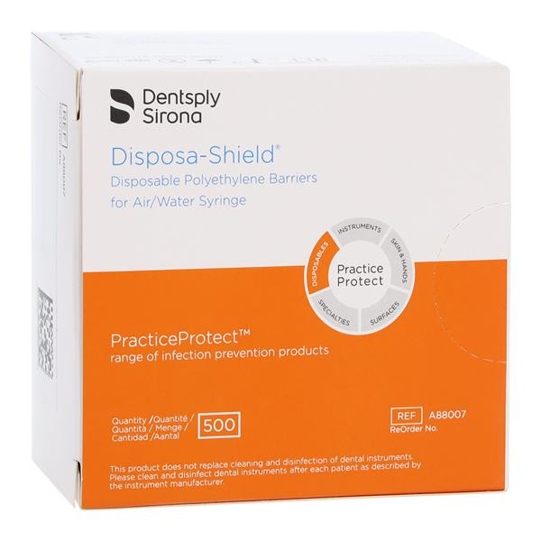 Disposa-Shield Syringe Barrier Clear For Air And Water Syringe 500/Box