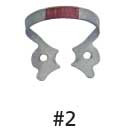 Hygenic Fiesta Color Coded Clamps. #2 (brown) winged metal dam clamp ...