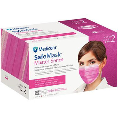 SafeMask Master Series Ear-Loop Face Mask ASTM Level 2 - Azalea ...