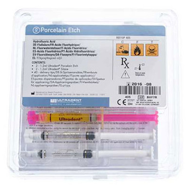 Porcelain Etch Kit, Buffered 9.6% Hydrofluoric Acid. Contains: 2 x 1.2 ...