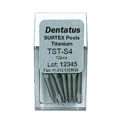 Surtex Titanium Post Refills S4, Short, 7.8 mm, 12/Pkg. - Dental ...