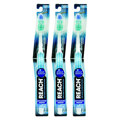 REACH Advanced Design Toothbrush Full, Soft, 12/Pkg. - Dental Wholesale ...
