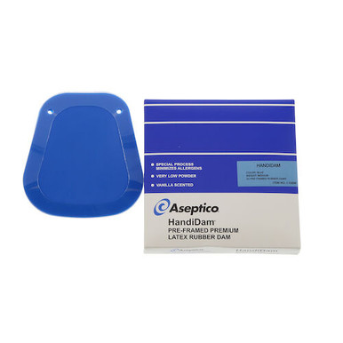HandiDam Pre-Framed Latex Rubber Dam Blue, 100/Box - Dental Wholesale ...