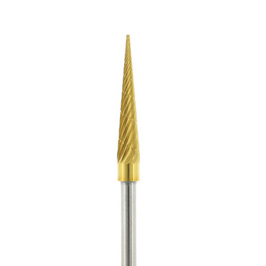 Gold Carbide Burs, Laboratory 41P, Sm Cone, HP, Reg Cut, Each - Dental ...