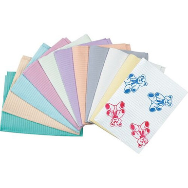 Patient Towels Professional, 3-Ply Paper, Silver Gray, 500/Box - Dental ...
