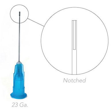 Endo Irrigation Needle Tips Notched Needle Tip, 23 Gauge, 100/Box, Blue ...