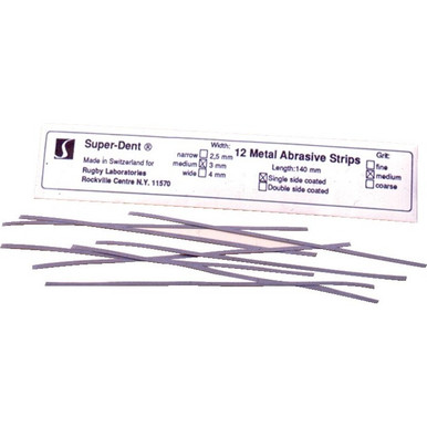Metal Abrasive Separating Strips Wide Double Sided, 12/Pkg. - Dental ...