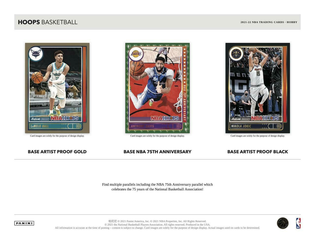 2021/22 Panini NBA Hoops Basketball Hobby Pack