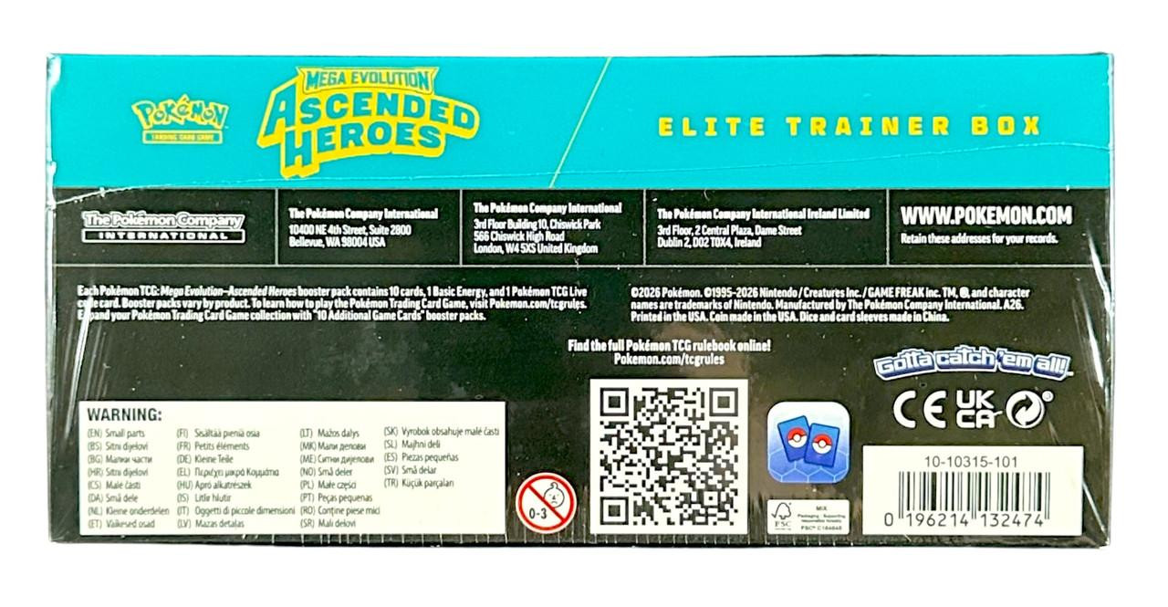 Pokemon Mega Evolution Ascended Heroes Elite Trainer Box