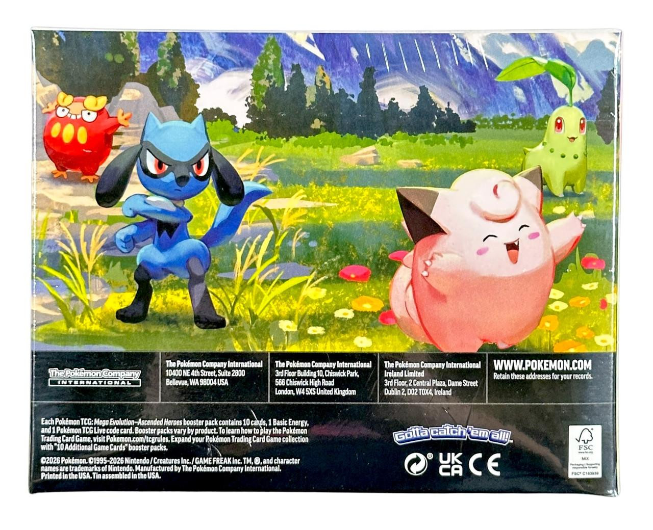 Pokemon Mega Evolution Ascended Heroes 10 Mini Tin Display