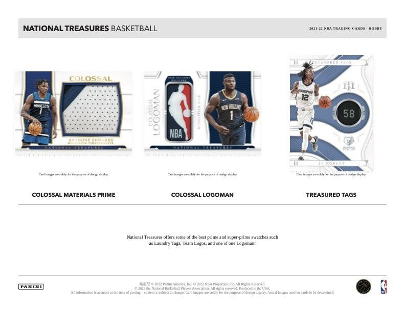 2021/22 Panini National Treasures Basketball Hobby Box