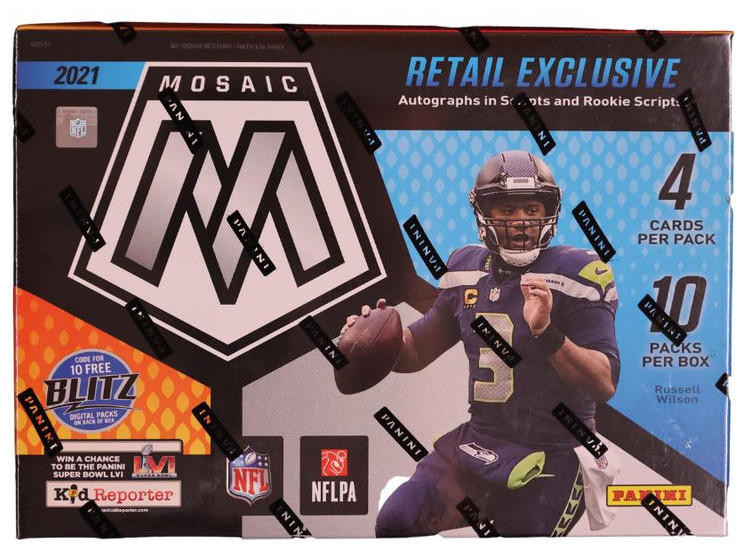 2021 Panini Mosaic Football Mega Box (Reactive Yellow)