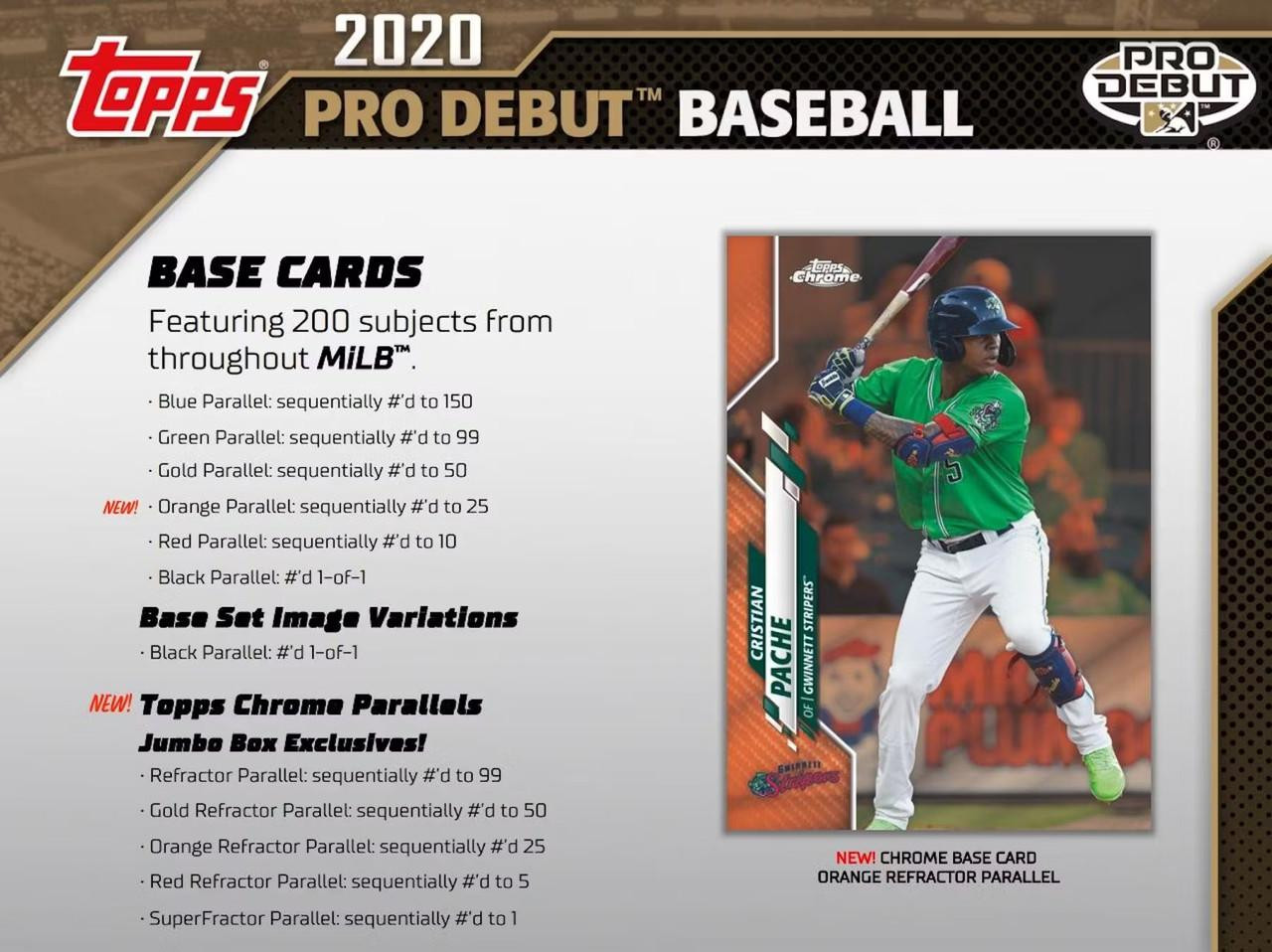 2020 Topps Pro Debut Baseball Jumbo 8 Box Case
