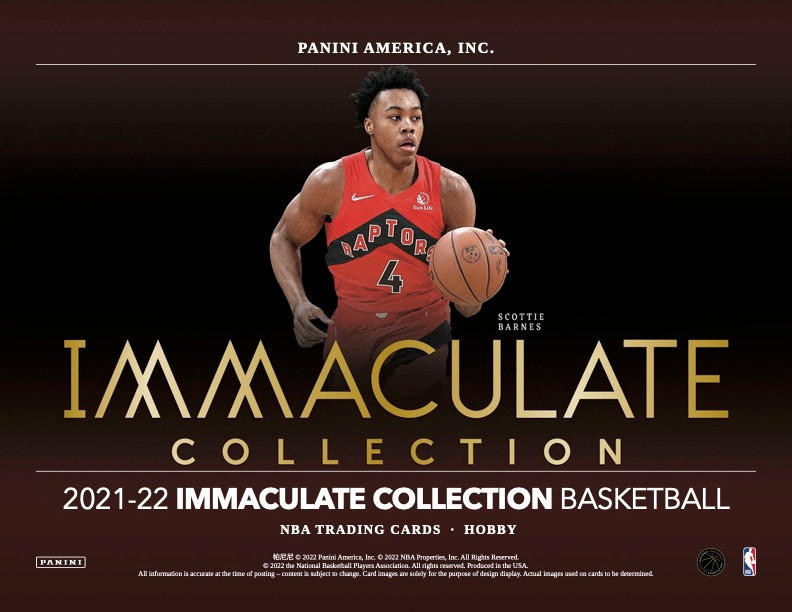 2021/22 Panini Immaculate Collection Basketball Hobby 5 Box Case