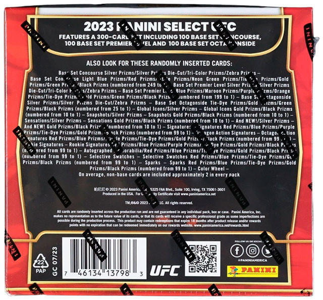 2023 Panini Select UFC Hobby Box