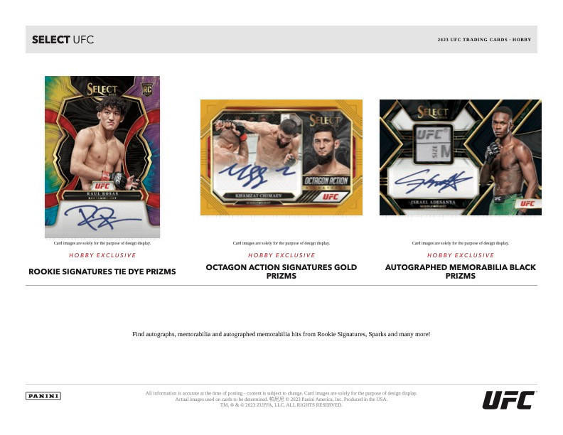 2023 Panini Select UFC Hobby Pack