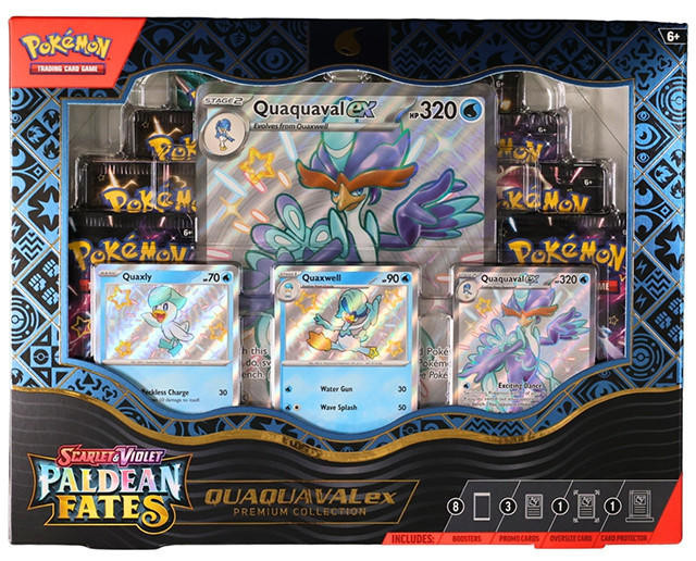 Pokemon Scarlet & Violet Paldean Fates EX Premium Collection 6 Box Case