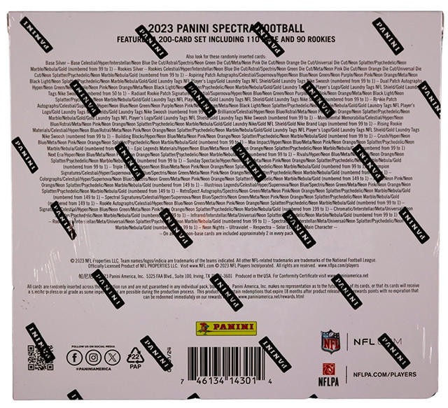 2023 Panini Spectra Football Hobby Box