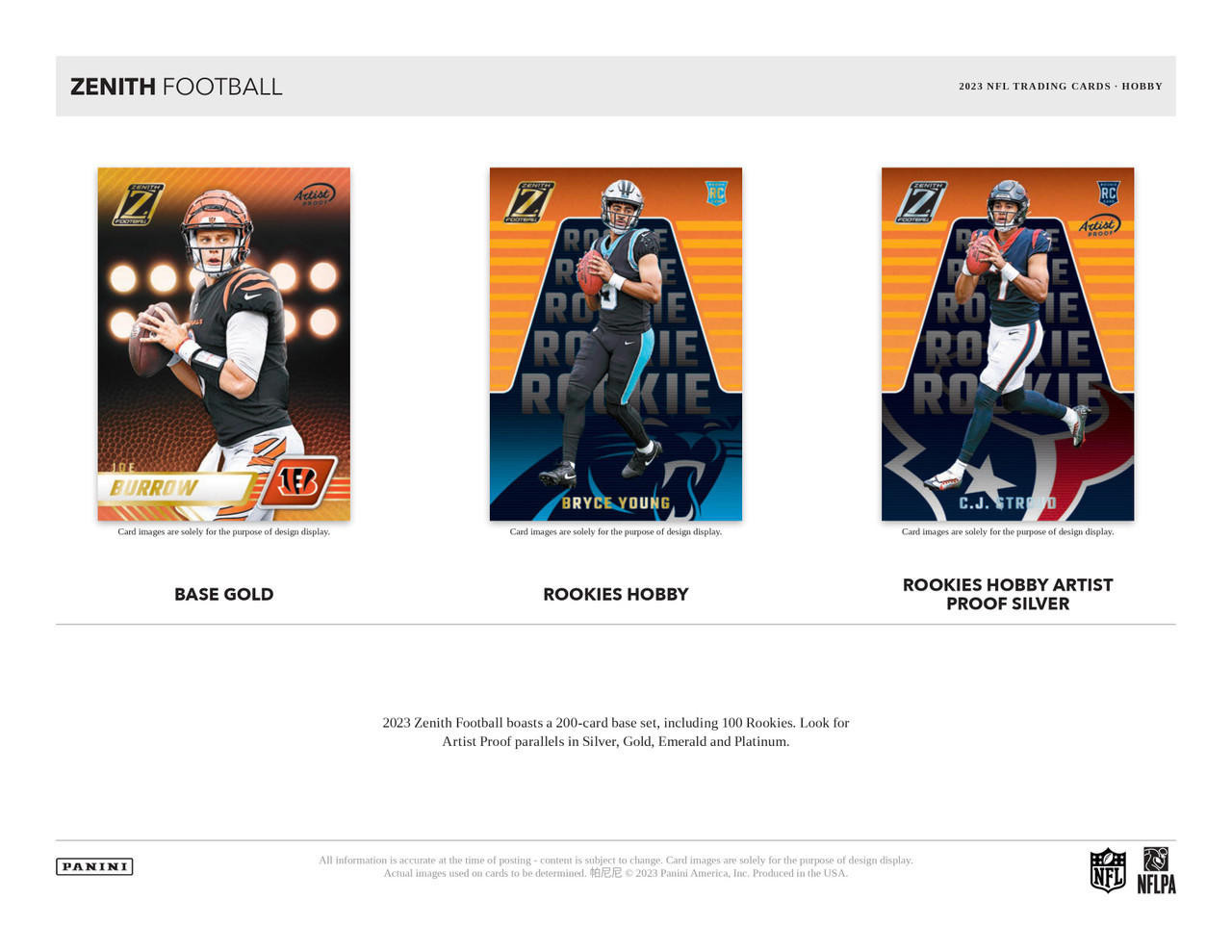 2023 Panini Zenith Football Hobby Box