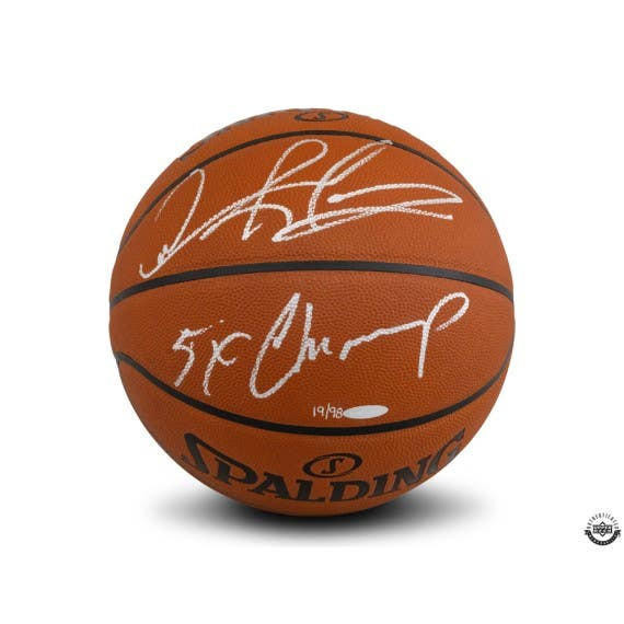Dennis Rodman Autographed & Inscribed "5x Champ" Spalding Authentic ...