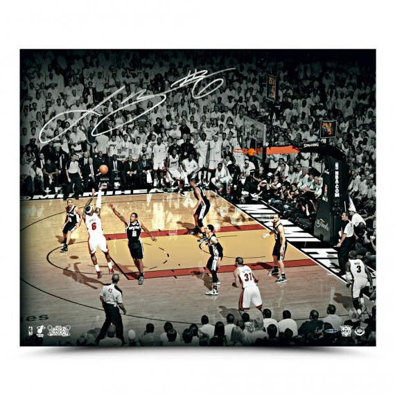LeBron James Autographed The Shot Photo - Midwest Cards