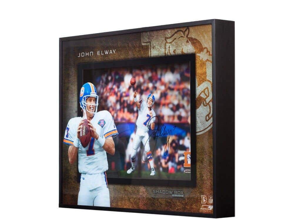John Elway Autographed "Prolific Passer" Shadow Box - Midwest Cards