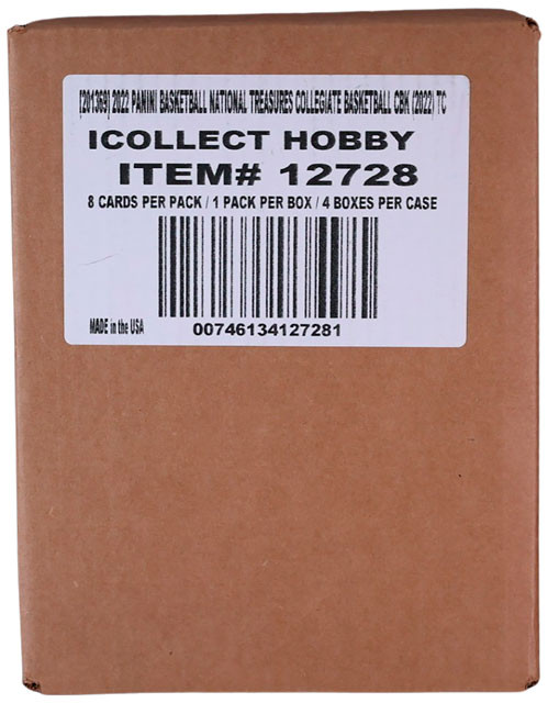 2022/23 Panini National Treasures Collegiate Basketball Hobby 4 Box Case
