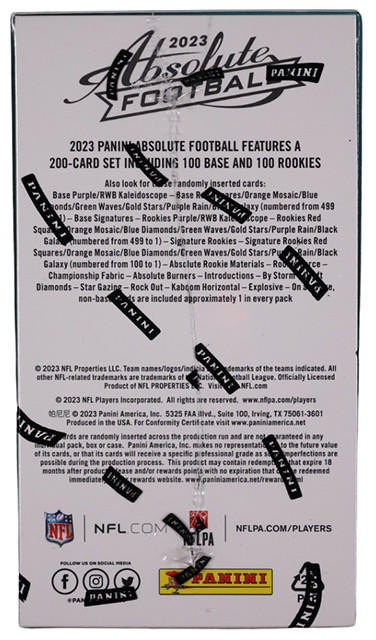 2023 Panini Absolute Football Hobby Blaster Box