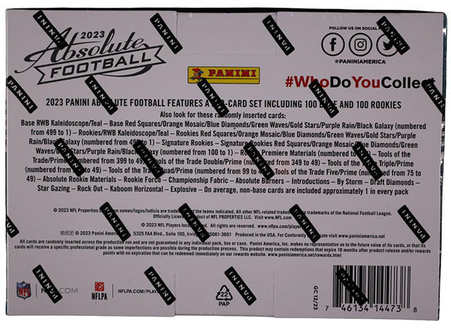 2023 Panini Absolute Football Hobby Mega Box
