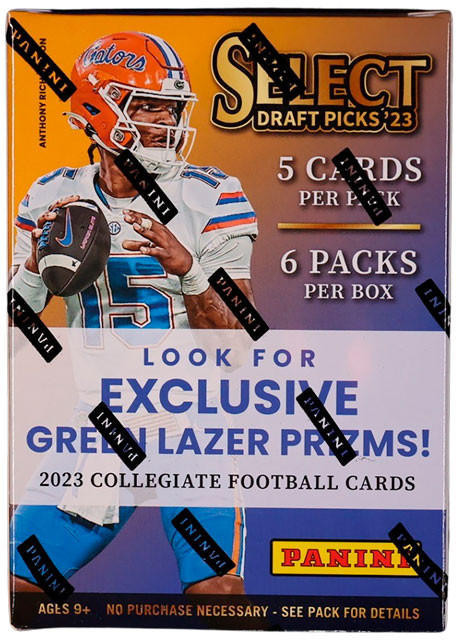 2023 Panini Select Collegiate Draft Picks Football Blaster 20 Box Case