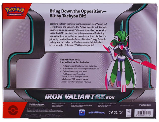 Pokemon Roaring Moon/Iron Valiant EX Box