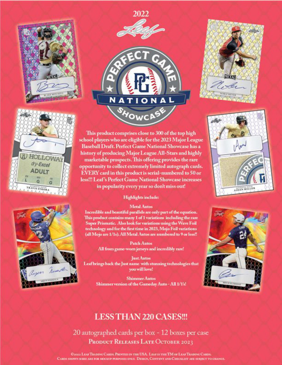 2022 Leaf Perfect Game National Showcase Baseball Hobby Box